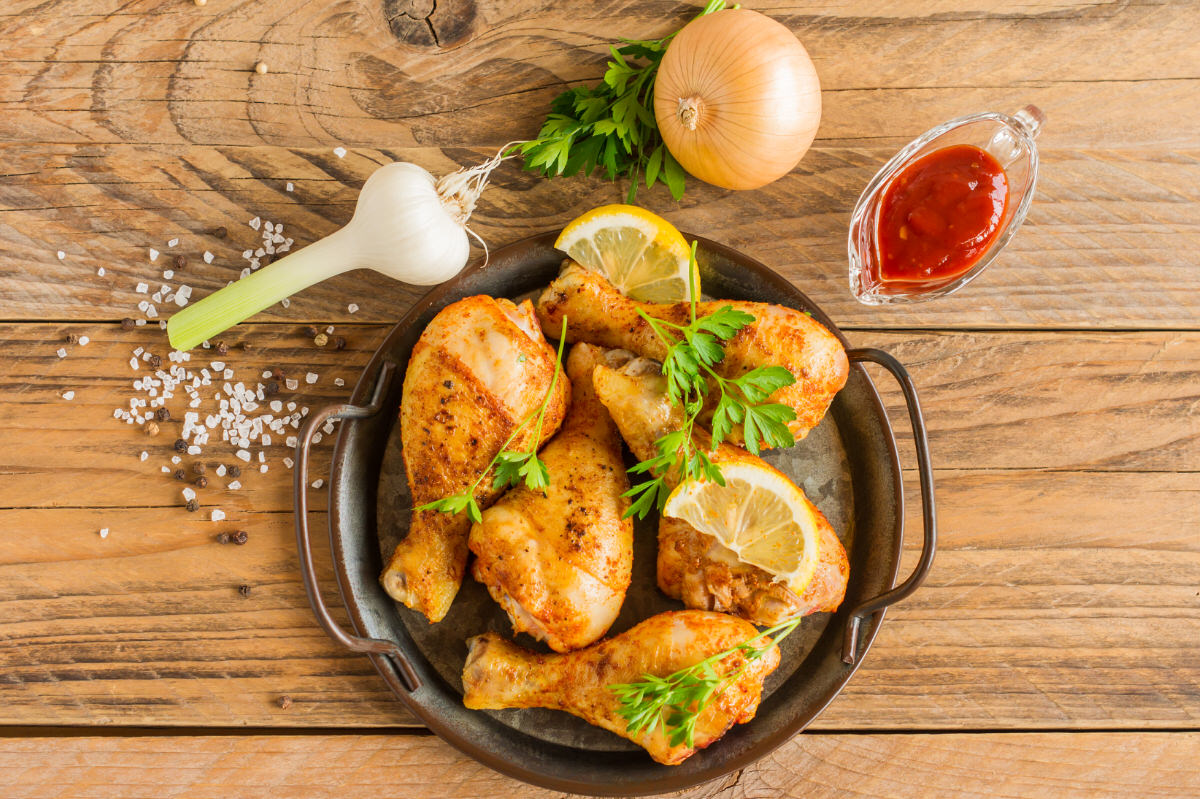 Lemon Garlic Roasted Drumsticks Recipe | Interchick Chicken